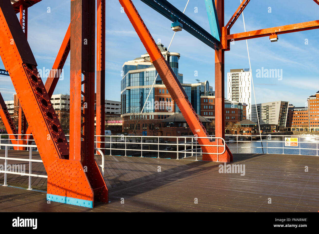 The Detroit Bridge, between the Huron and Erie Basins, Salford Quays ...