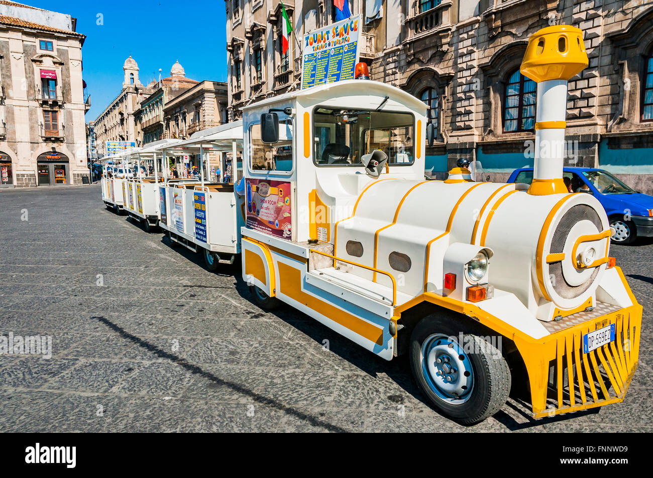 Excursion steam train. Catania, Sicily, Italy Stock Photo - Alamy