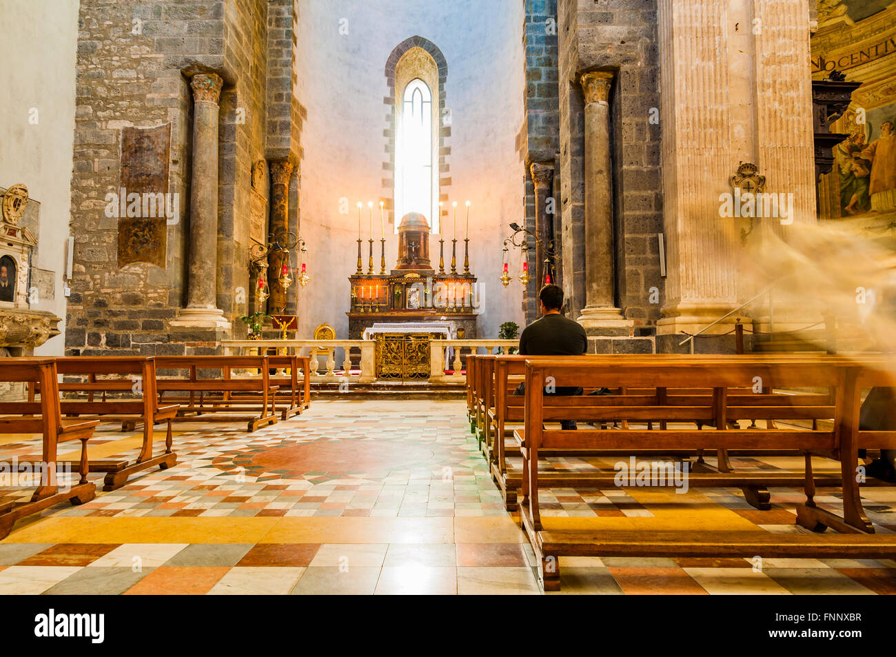 Interior. Cathedral of Santa Agatha in Catania, Sicily, Italy Stock ...