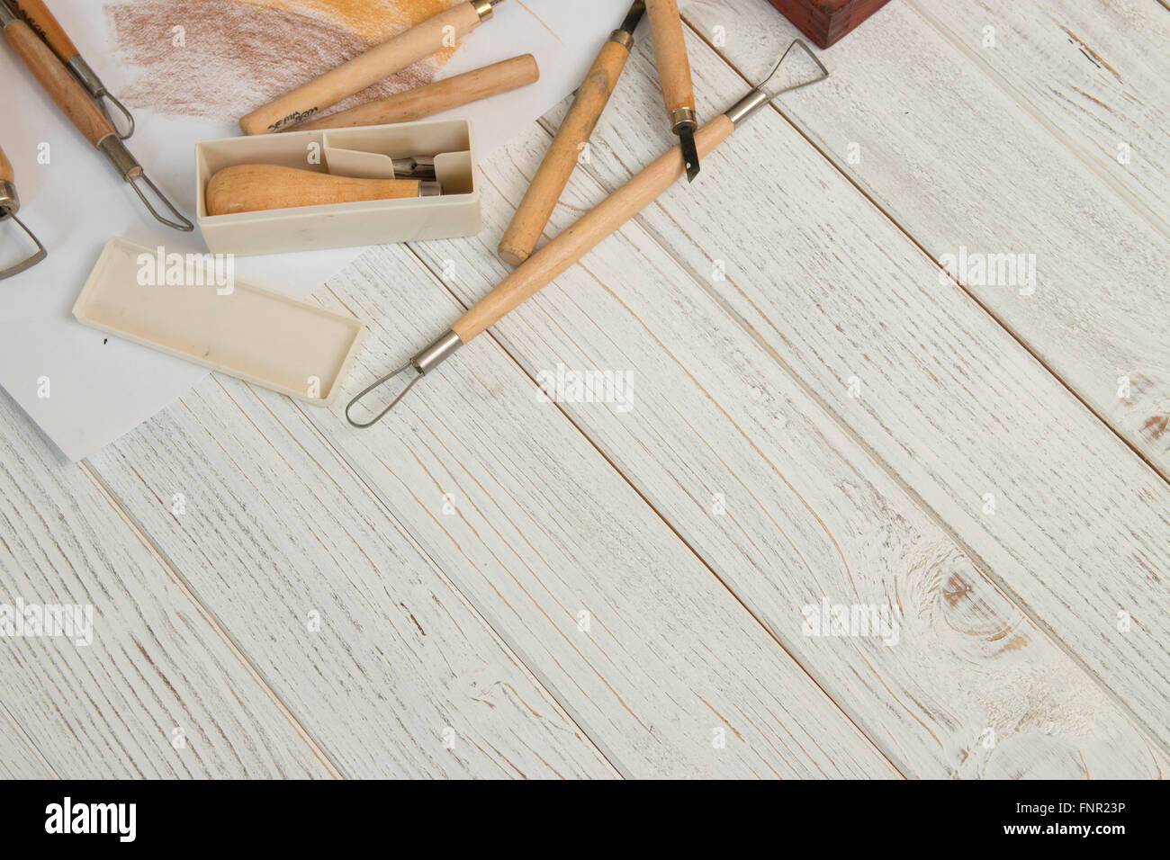 tools on table Stock Photo - Alamy