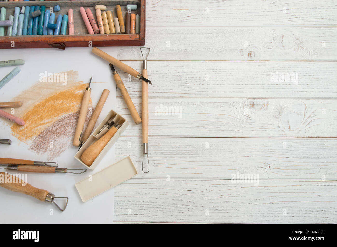 tools on table Stock Photo - Alamy