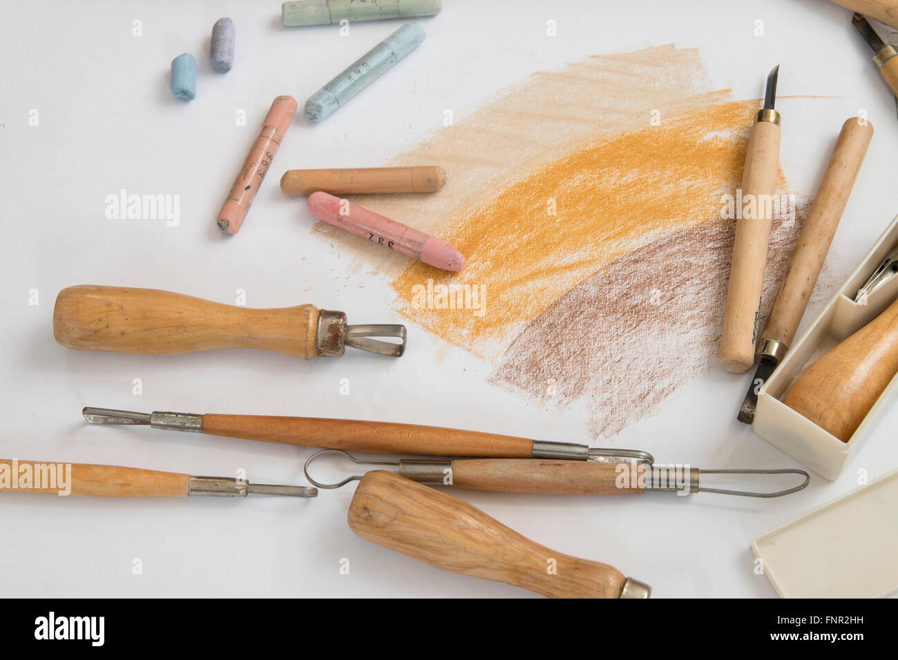 tools on table Stock Photo - Alamy