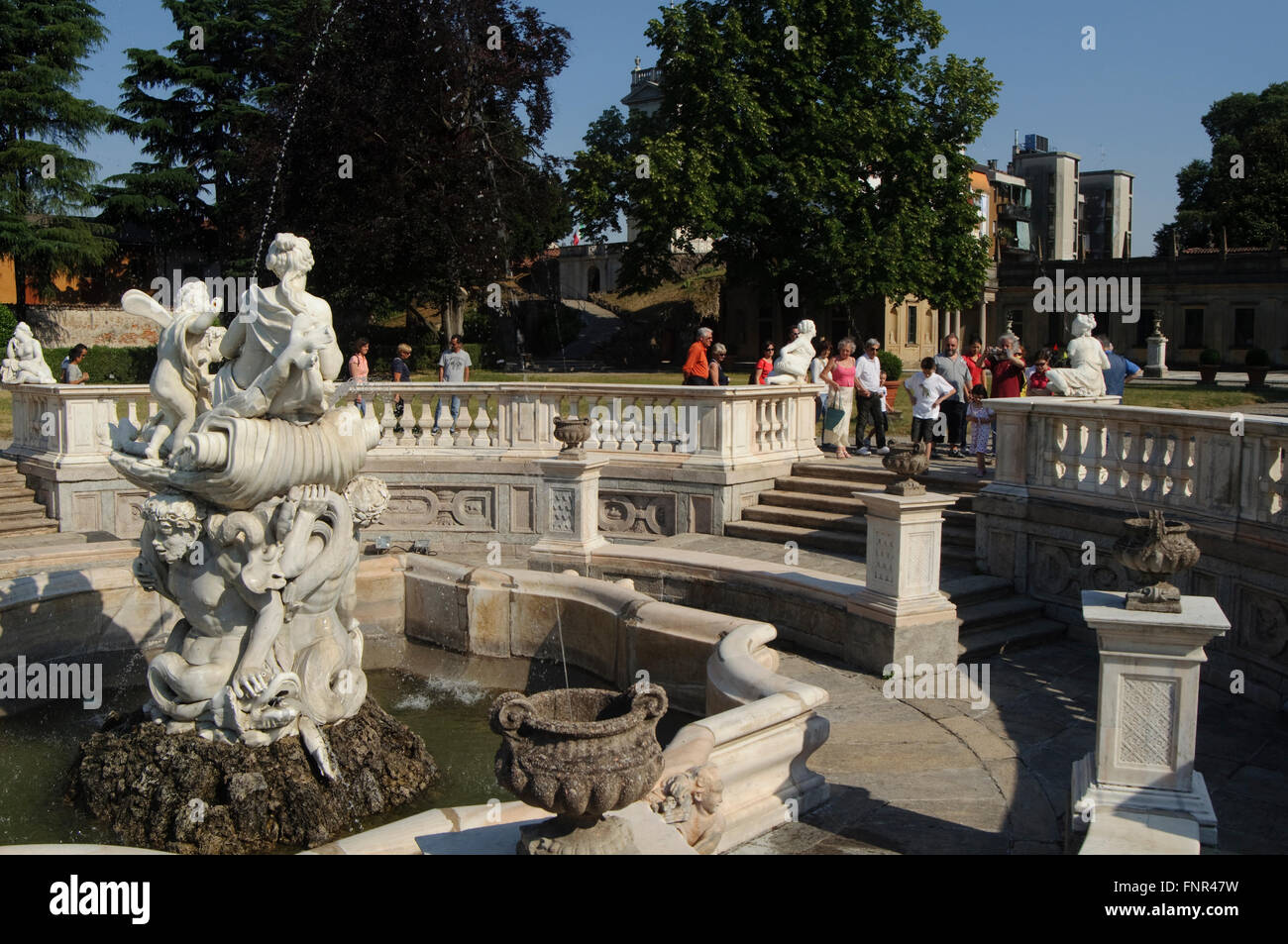 Italy, Lombardy, Lainate, Villa Litta, Galatea Fountain Stock Photo - Alamy