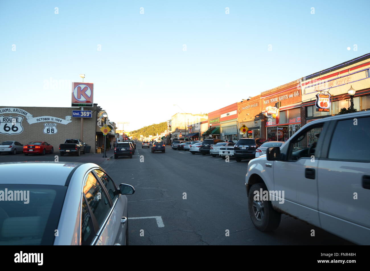 Historic Route 66 in downtown Williams, Arizona Stock Photo - Alamy