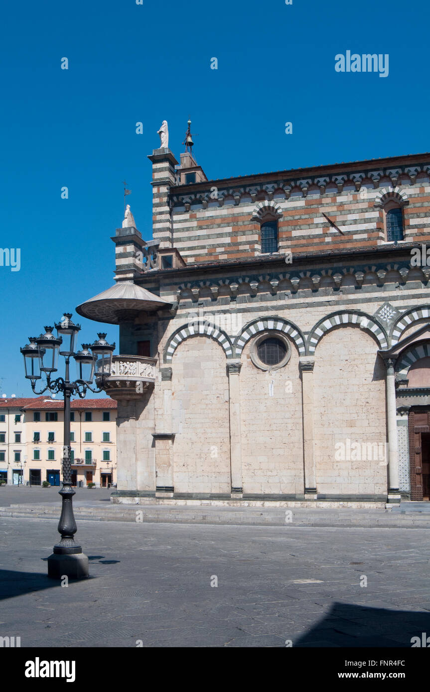 Italy, Tuscany, Prato, Piazza del Duomo Square, Cathedral of S. Stefano ...