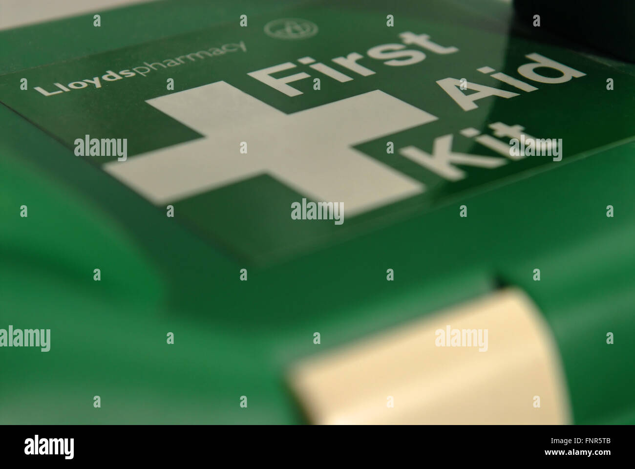 First aid kit in a green box Stock Photo - Alamy