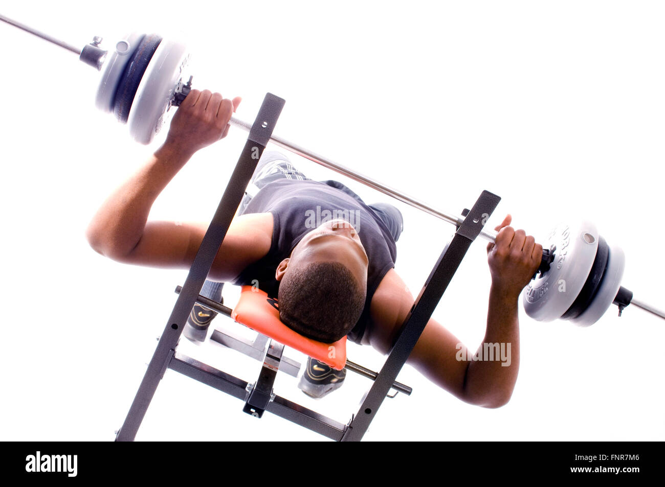 Man in great physical shape working out, toned muscles Stock Photo - Alamy