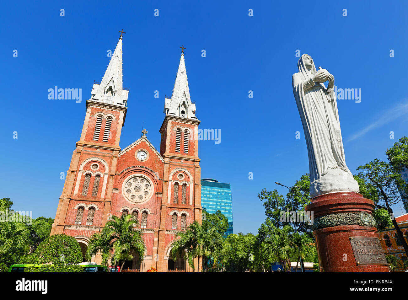 Saigon Notre Dame Cathedral Basilica in Ho Chi Minh city, Vietnam. Asia ...