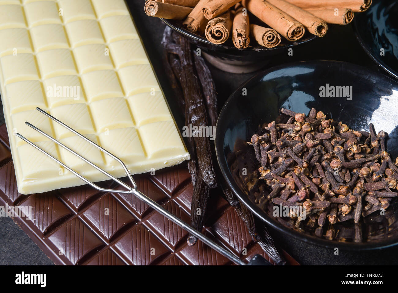 Broken chocolate bar parts hi-res stock photography and images - Alamy