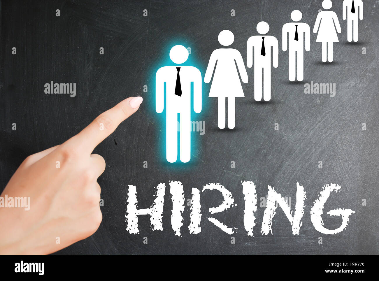 Hiring a new employee or recruitment process Stock Photo - Alamy