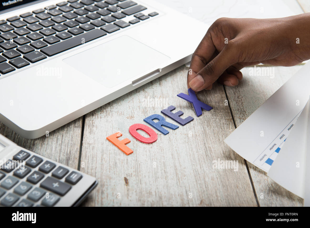forex words with hands arrangement and financial concept Stock Photo ...