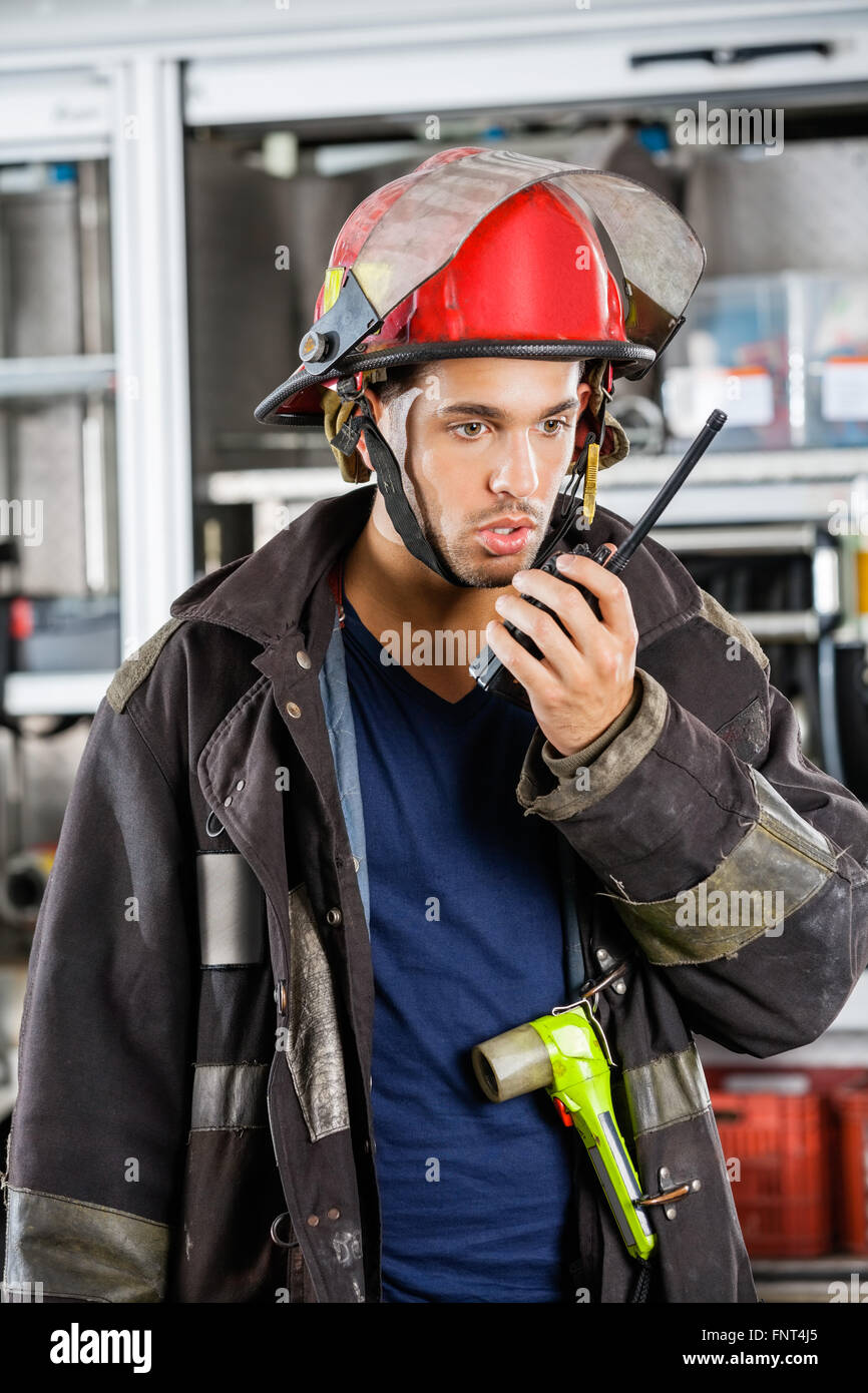 Fire crew talking hi-res stock photography and images - Alamy