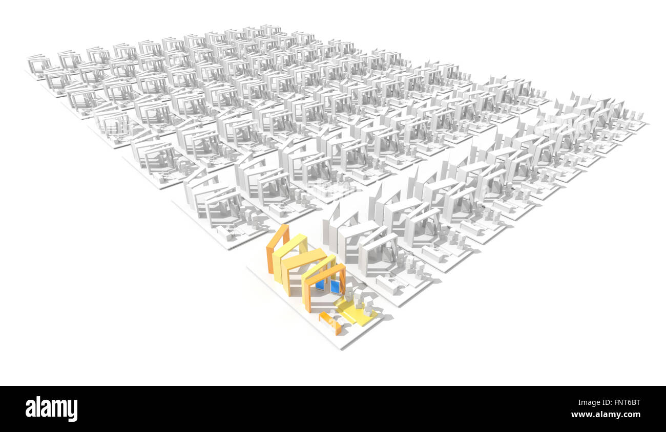 Blank and empty trade kiosk on white, original design, 3d illustration ...