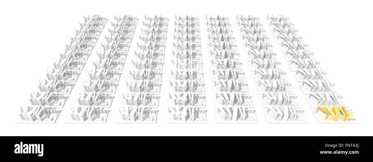 Blank and empty trade kiosk on white, original design, 3d illustration ...