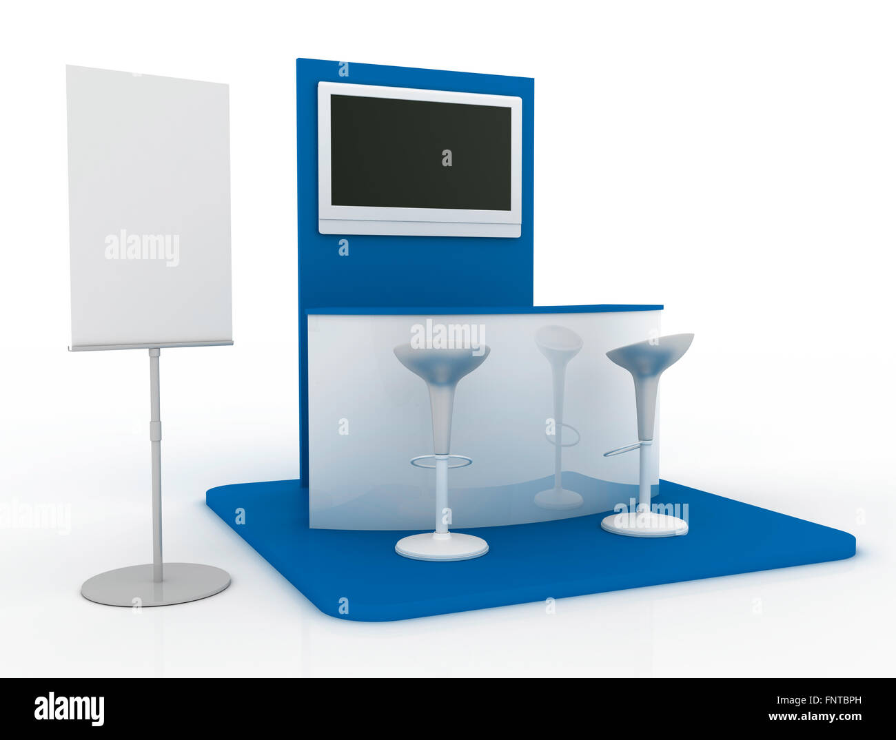 Empty exhibition booth, copy space illustration Stock Photo - Alamy