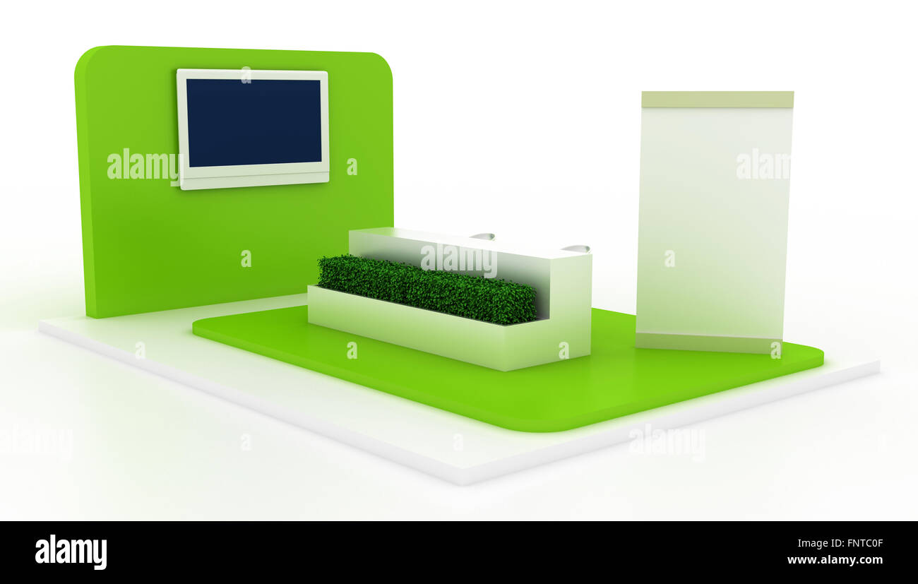 Empty exhibition booth, copy space illustration Stock Photo - Alamy