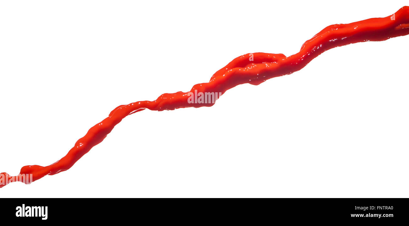 splash of red paint isolated on white background Stock Photo - Alamy