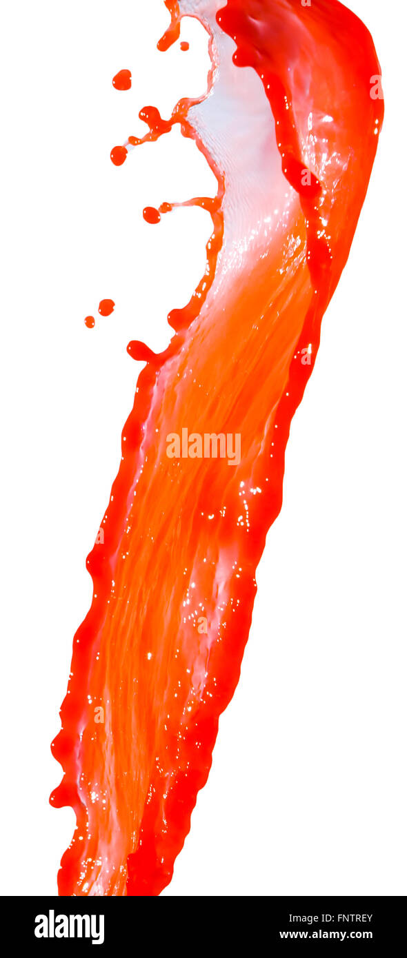 splash of red paint isolated on white background Stock Photo - Alamy