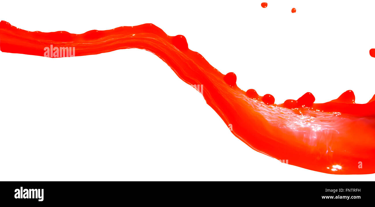 splash of red paint isolated on white background Stock Photo - Alamy