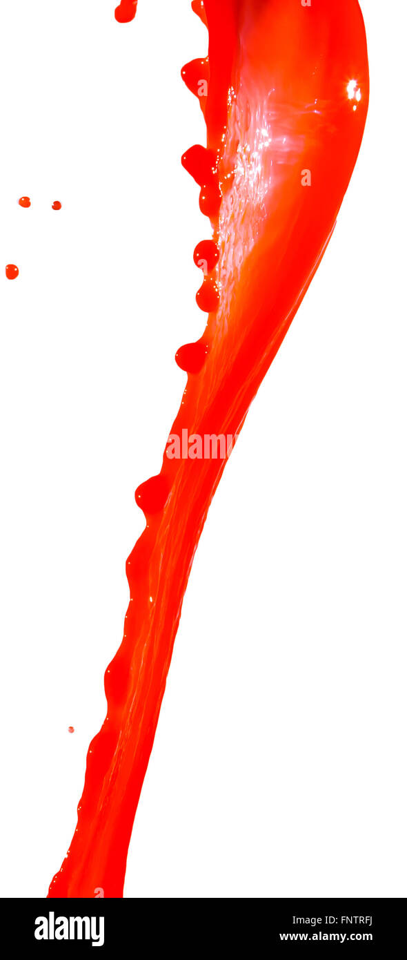 splash of red paint isolated on white background Stock Photo - Alamy