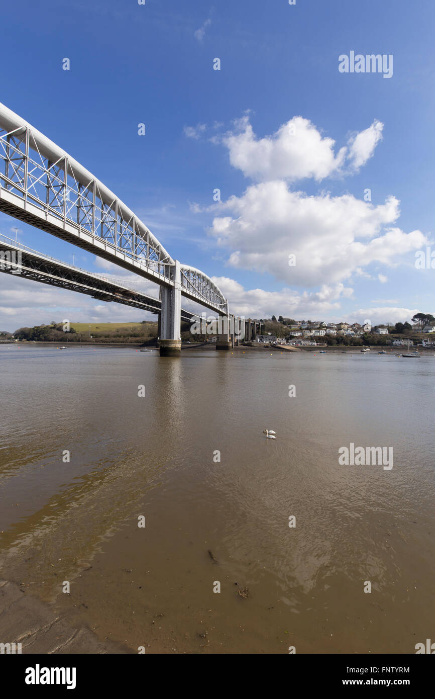 River Tamar taken from the Saltash side Stock Photo - Alamy