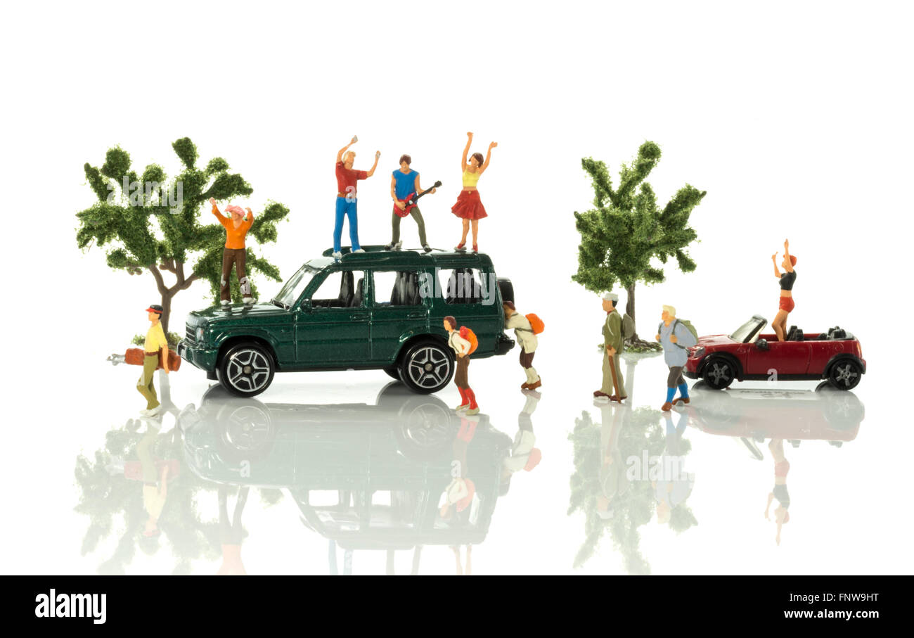 Miniature people car hi-res stock photography and images - Alamy