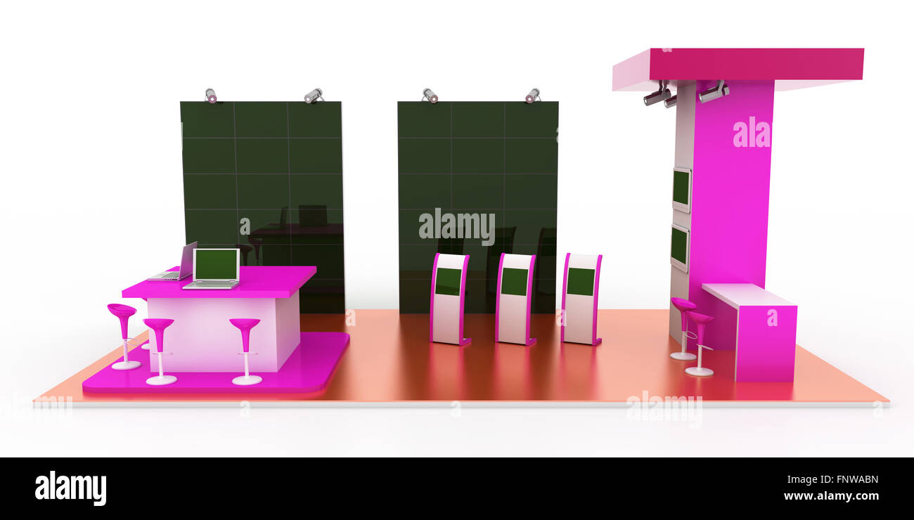 Empty exhibition booth, copy space illustration Stock Photo - Alamy