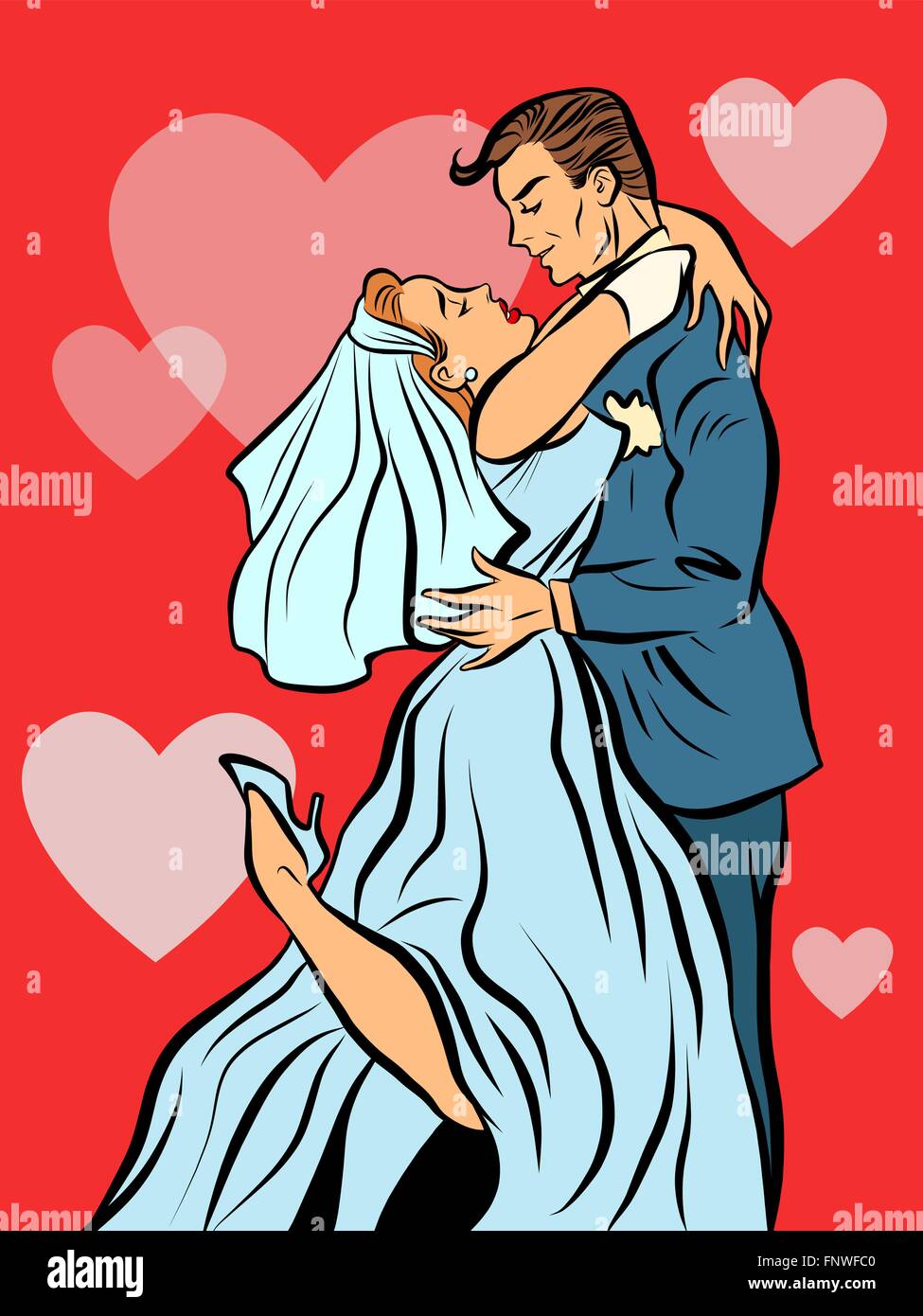 Married red wedding card Stock Vector Images - Alamy