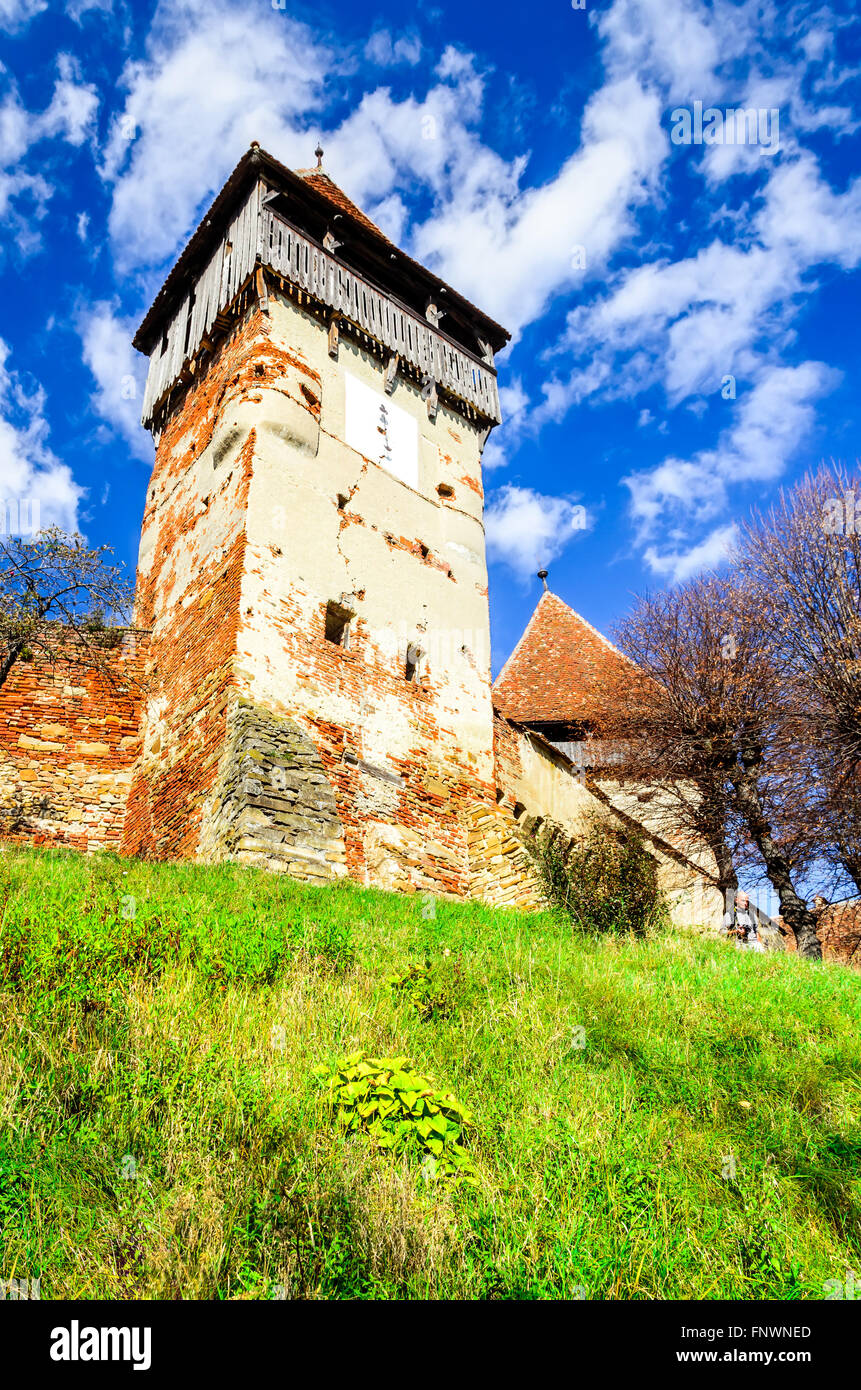 Transylvania, Romania. Medieval rural scenery with fortified churches ...