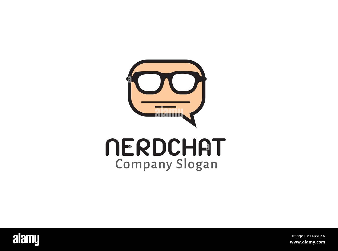 Nerd chat design illustration Cut Out Stock Images & Pictures - Alamy