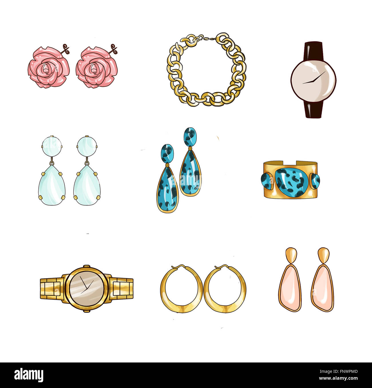 Collection of various jewels - Jewelry Stock Photo - Alamy