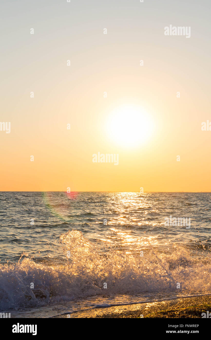 Beautiful sunset on the black sea Stock Photo - Alamy