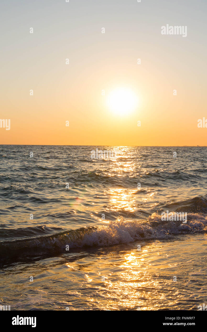 Beautiful sunset on the black sea Stock Photo - Alamy