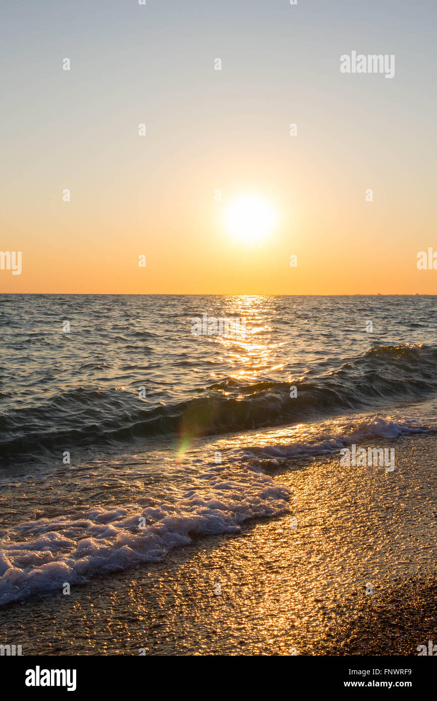 Beautiful sunset on the black sea Stock Photo - Alamy