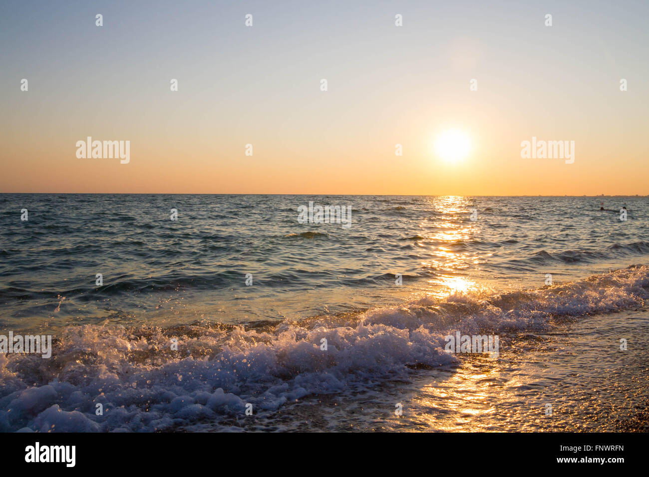 Beautiful sunset on the black sea Stock Photo - Alamy