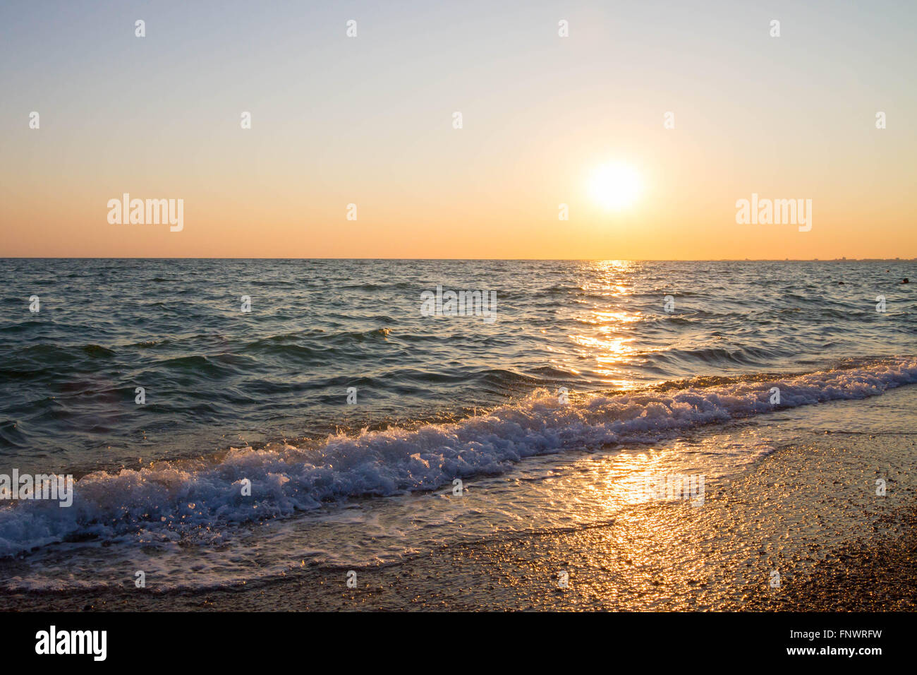 Beautiful sunset on the black sea Stock Photo - Alamy