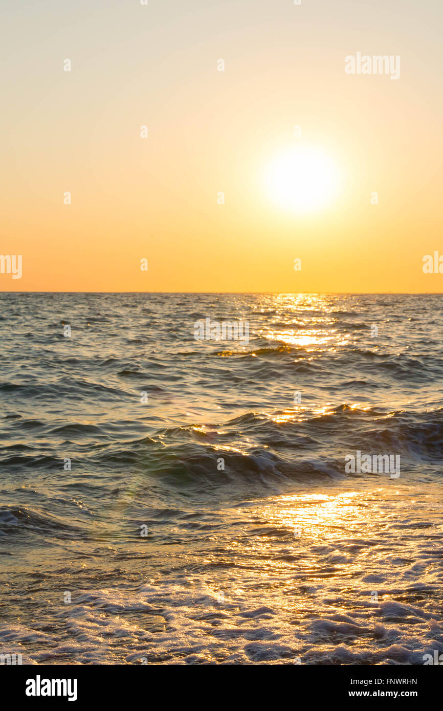 Beautiful sunset on the black sea Stock Photo - Alamy
