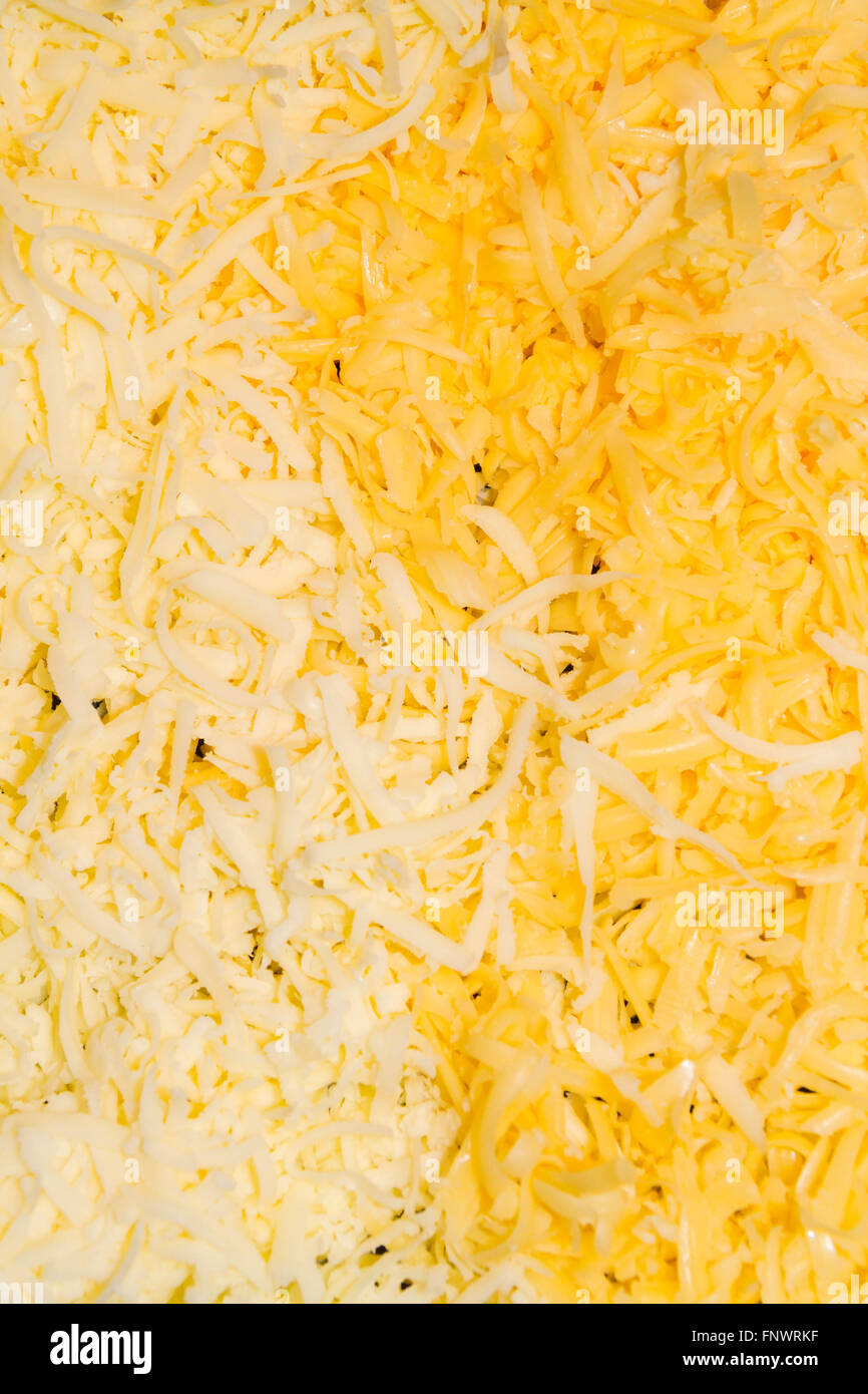 Two types of grated cheese for toppings Stock Photo - Alamy
