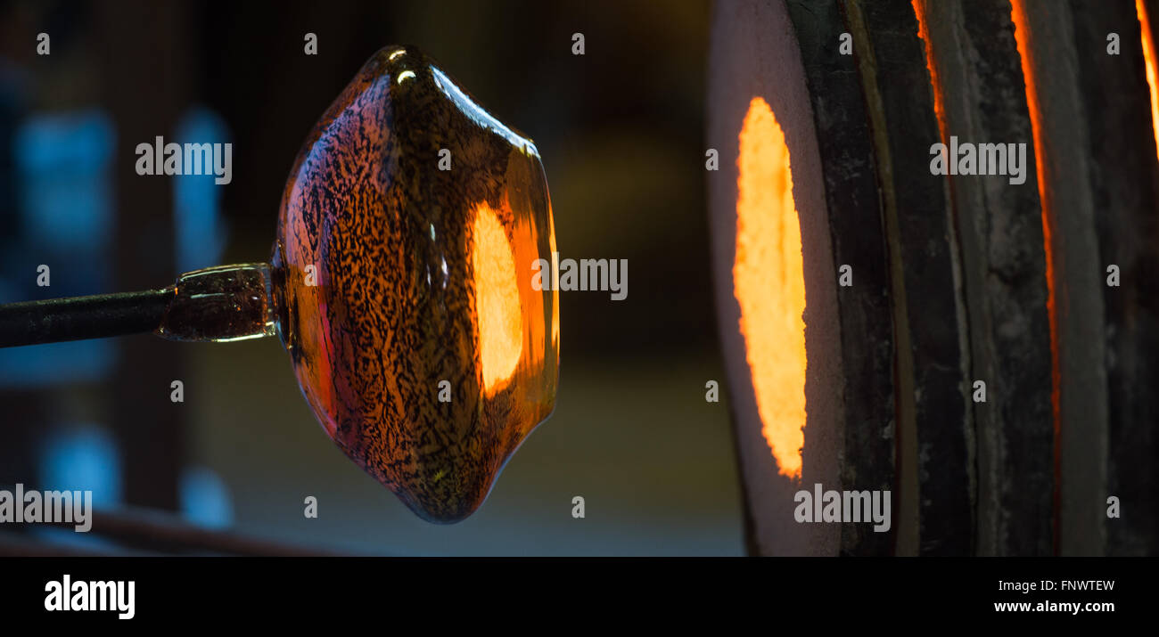 Glass Blower, Glass, Blown Glass Manufacturing Plant Stock Photo - Alamy