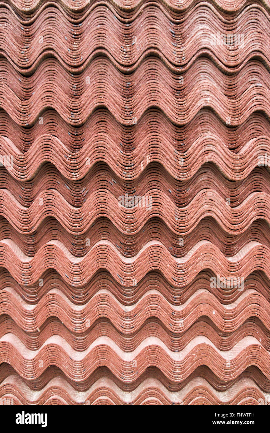Building material sheet Ondulina Brown Stock Photo - Alamy