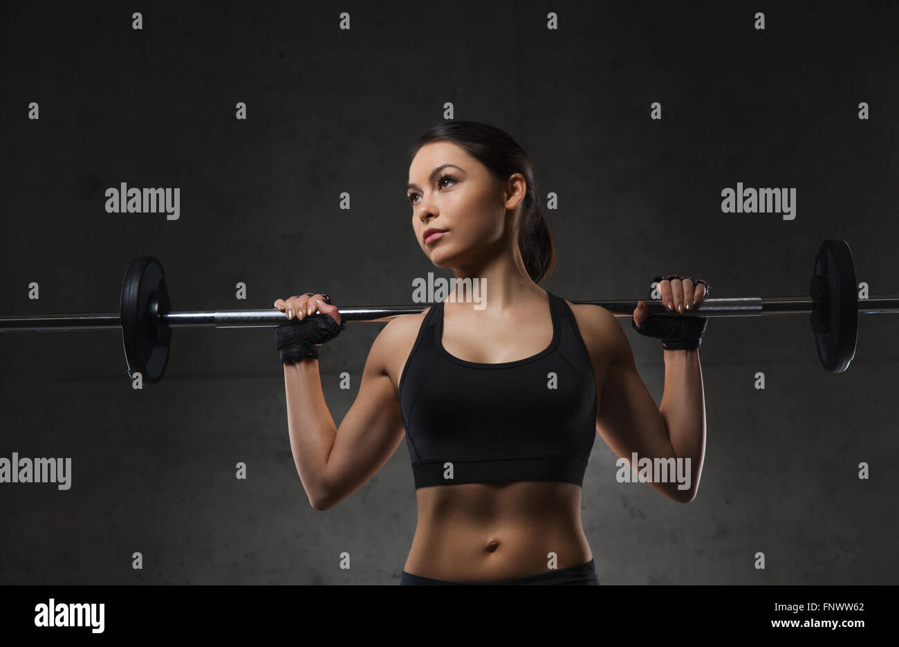 Athletic people flexing back muscles hi-res stock photography and ...