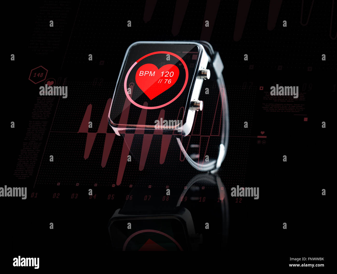 Isolated heart beat watch hi-res stock photography and images - Alamy