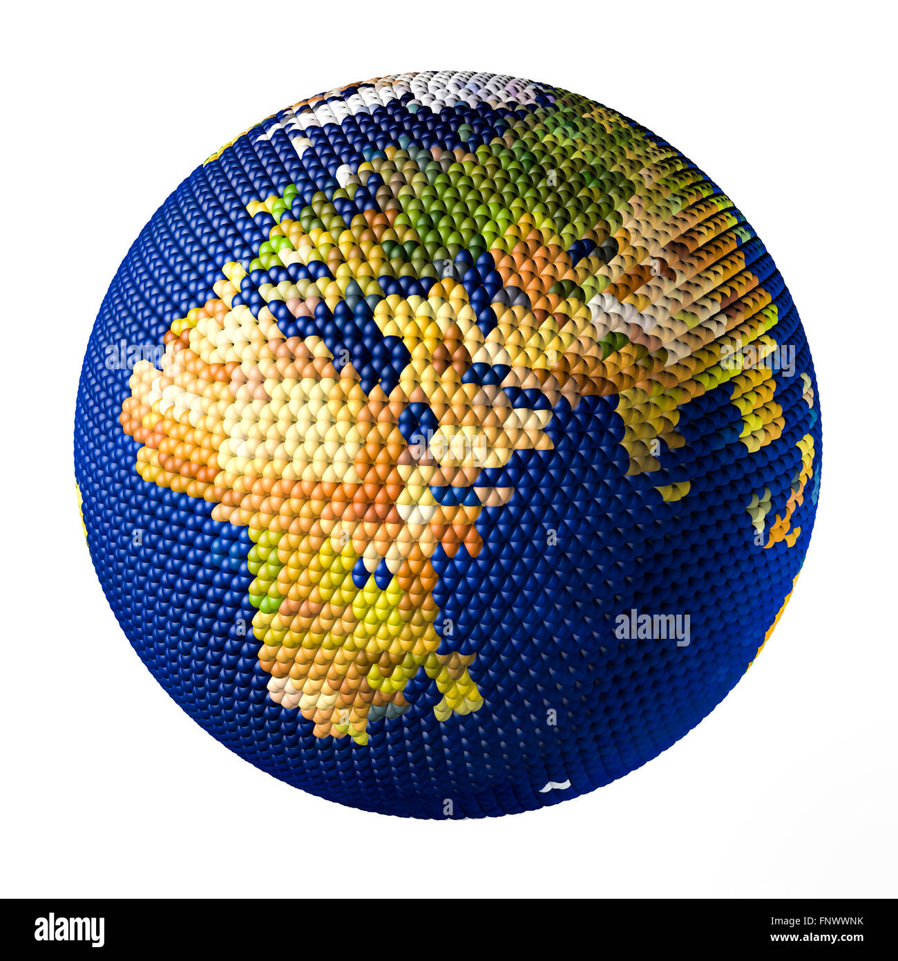 Earth toy consisting of small balls Africa Stock Photo - Alamy