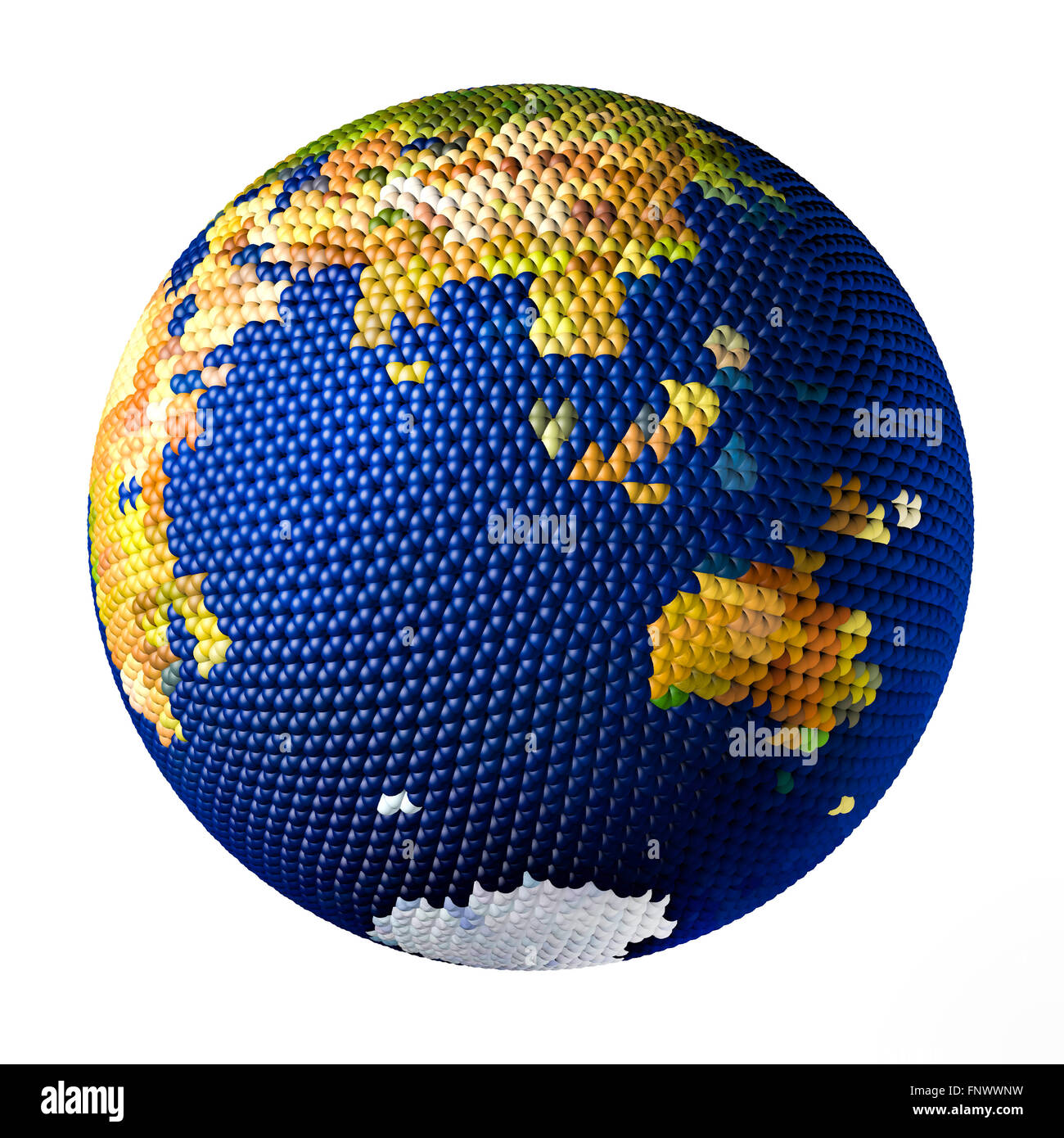 Earth toy consisting of small balls Indian Ocean Stock Photo - Alamy