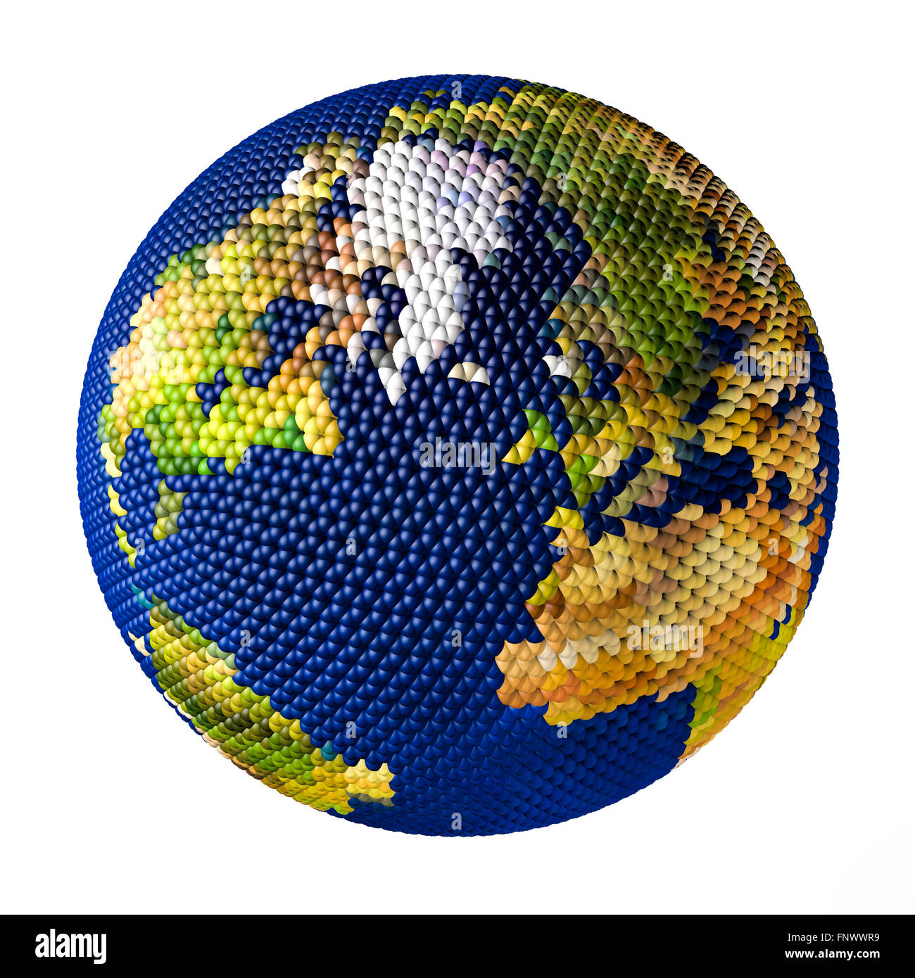 Earth toy consisting of small balls Greenland Stock Photo - Alamy