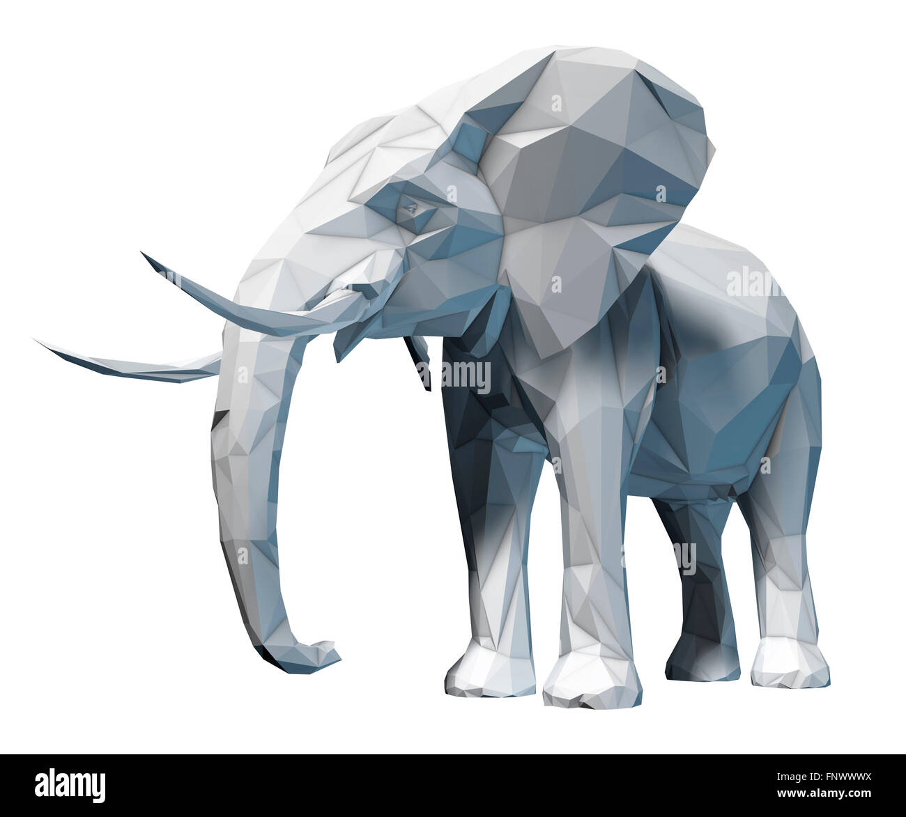 Faceted elephant isolated Stock Photo - Alamy