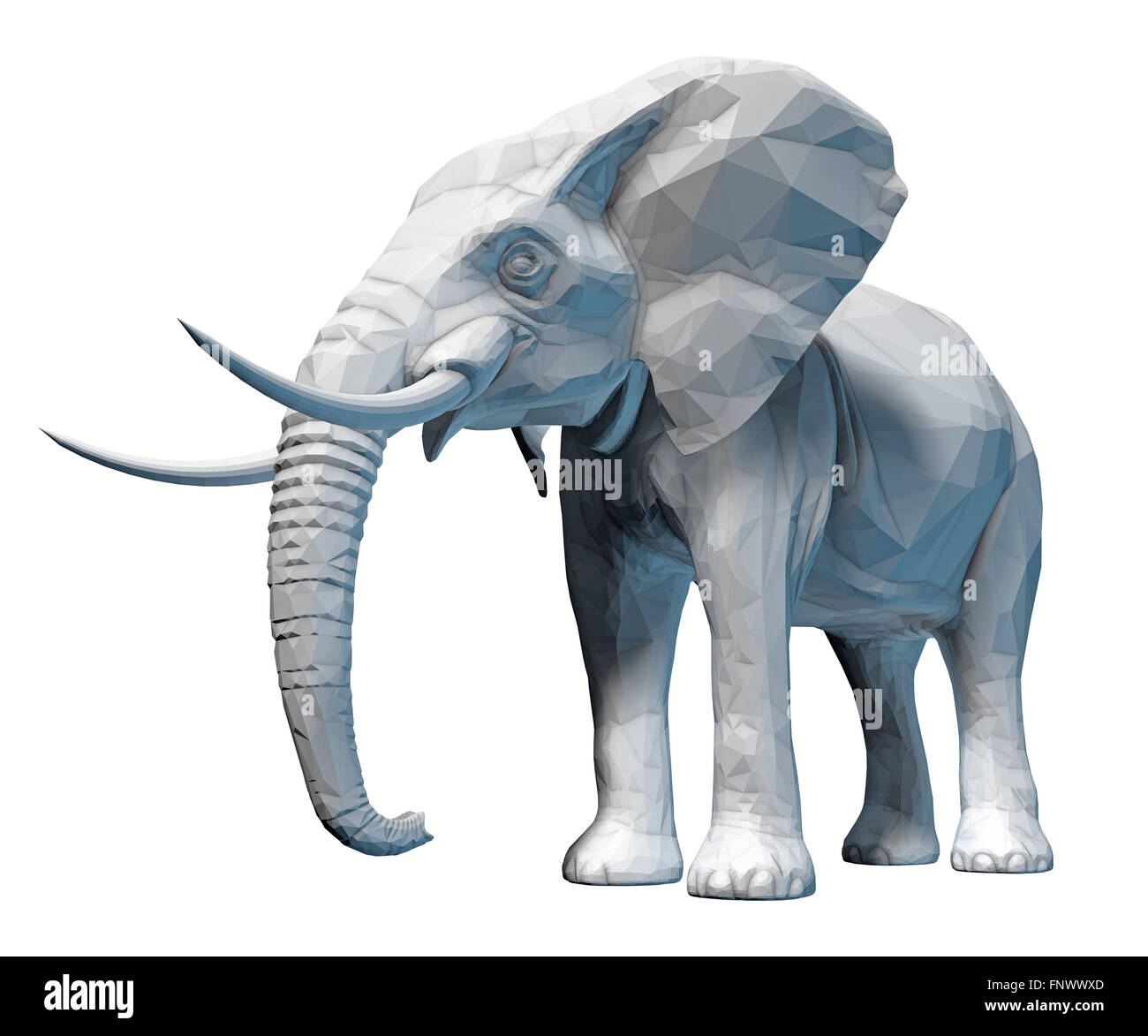 Faceted elephant isolated Stock Photo - Alamy