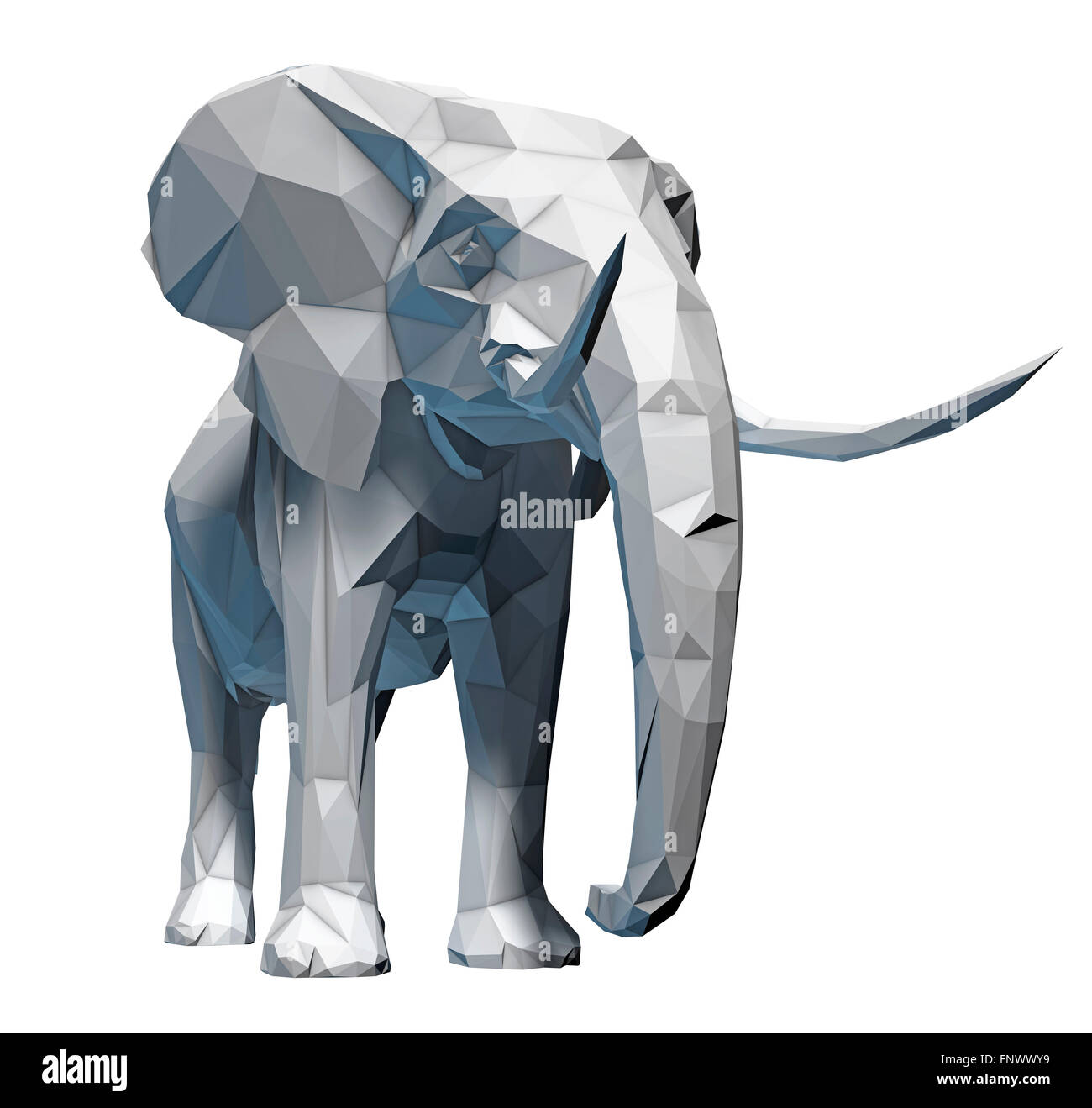 Faceted elephant isolated Stock Photo - Alamy