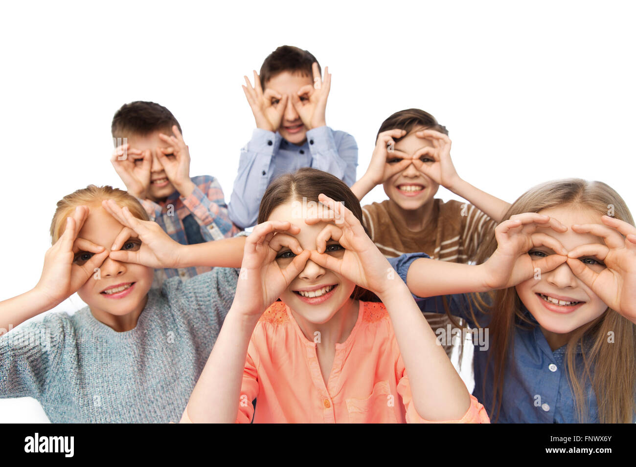 happy children making faces and having fun Stock Photo - Alamy