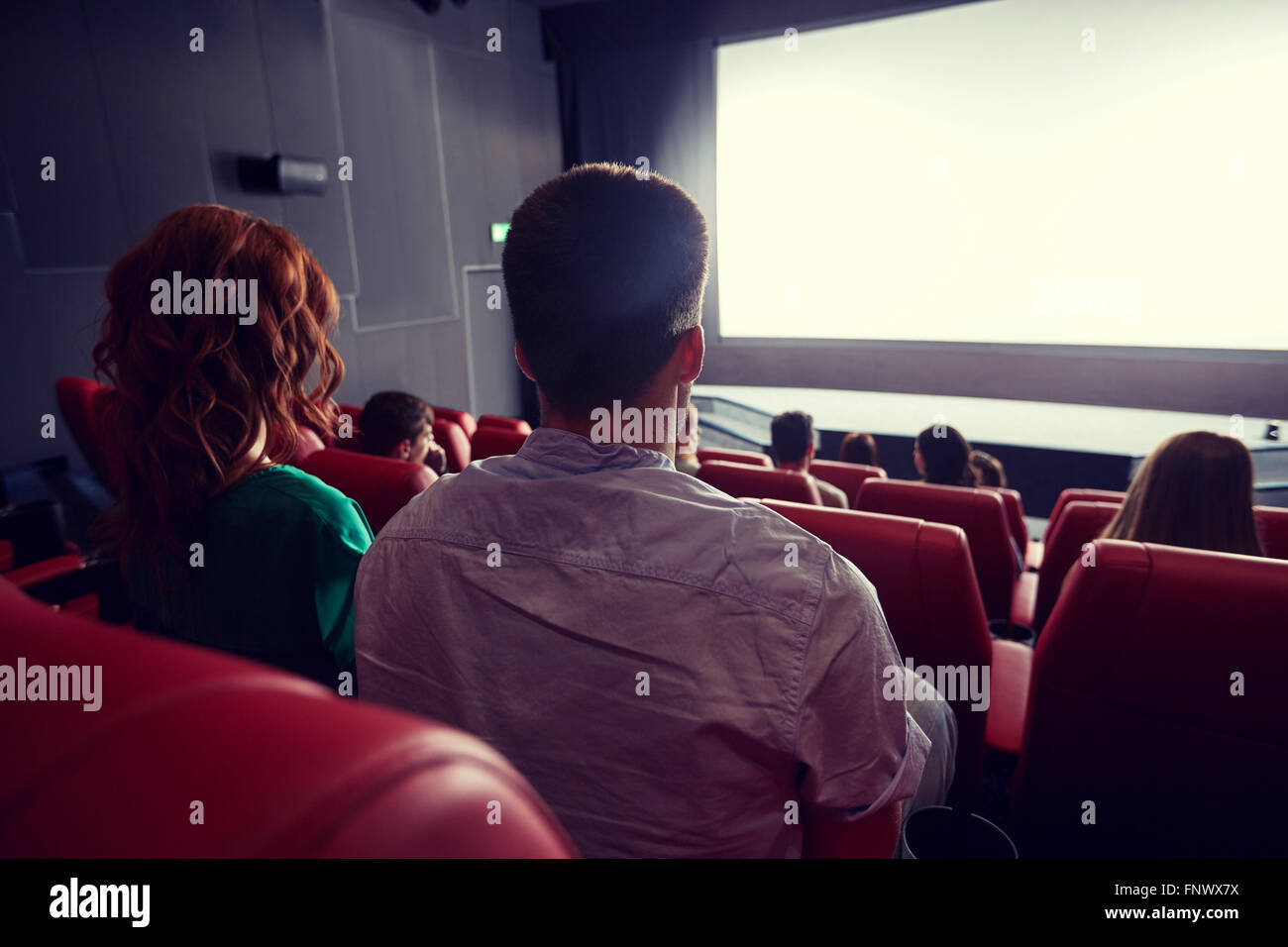 Rear view couple cinema hi-res stock photography and images - Alamy